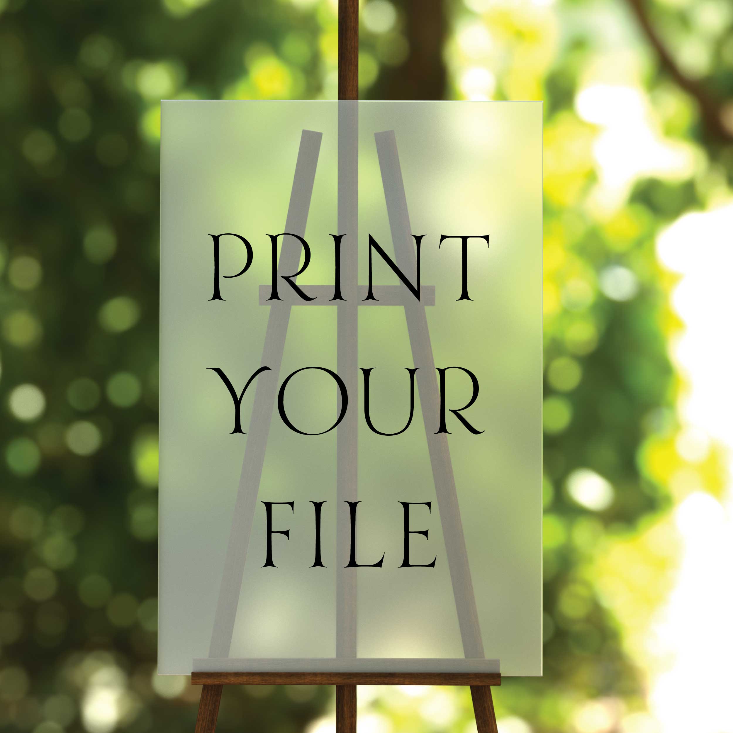 24″ by 36″ Print Your File Acrylic Sign – Paper Orchid