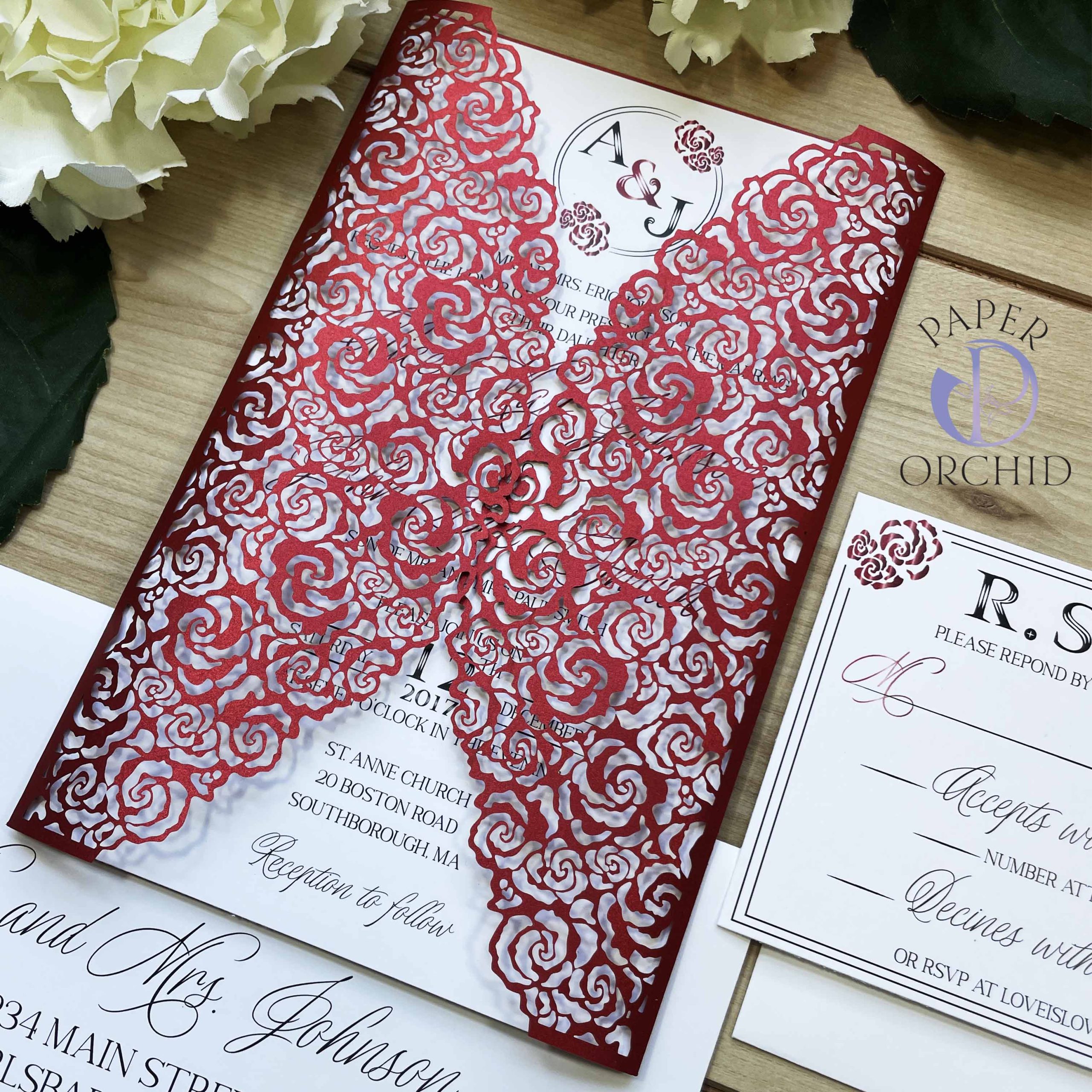 Roses A9 Gatefold – Paper Orchid