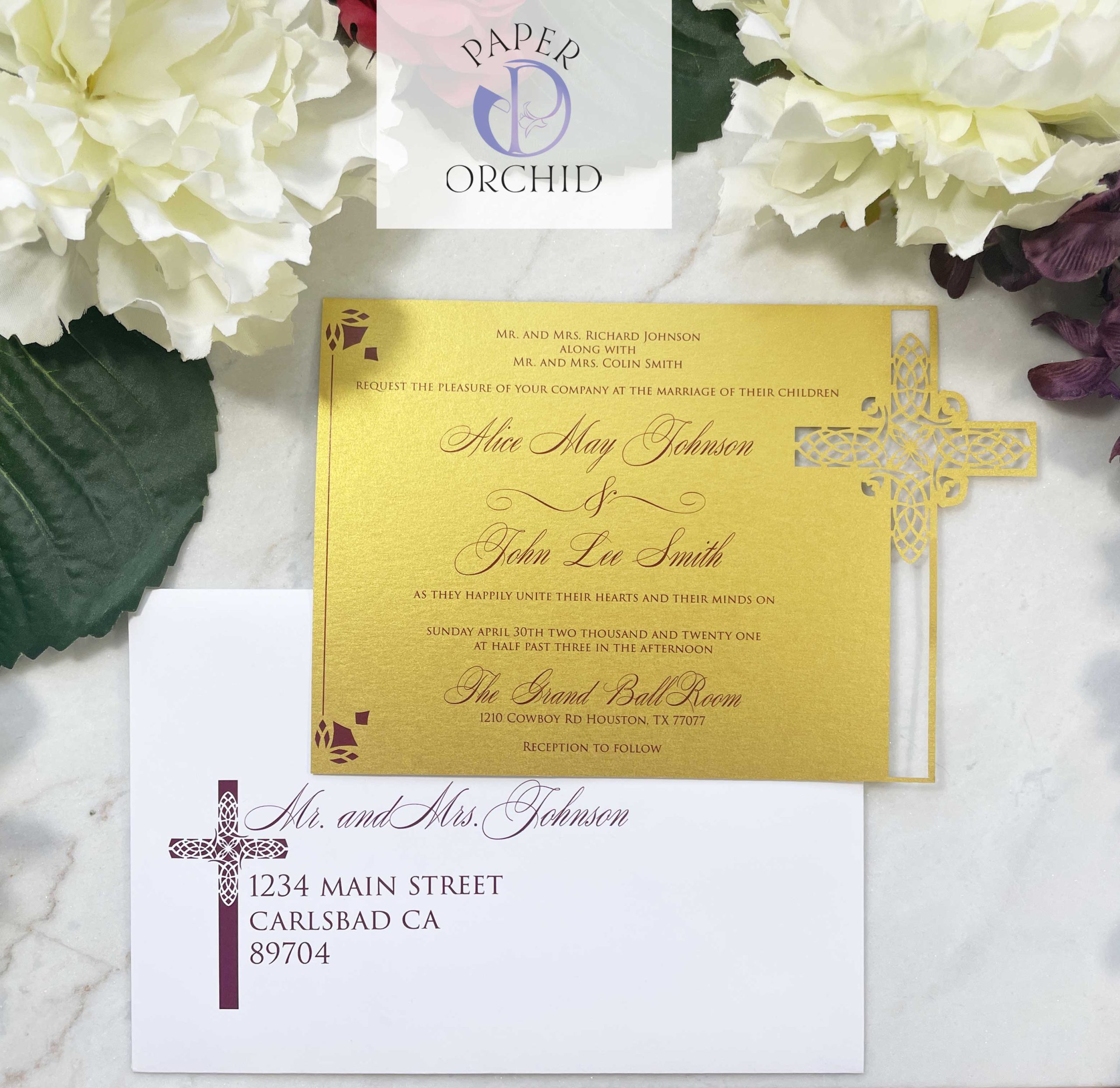 Divine Cross A9 Flat Sample – Paper Orchid